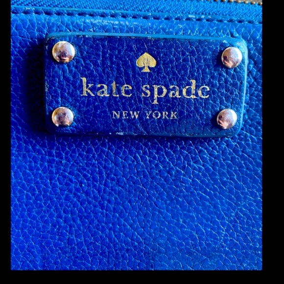 kate spade | Bags | Kate Spade Wallet Oceanic Blue Bifold Beige ...